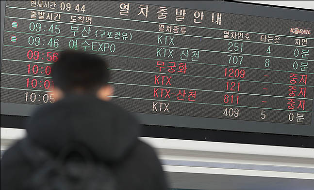 철도노조 무기한 총파업 시작…KTX 31% 운행축소