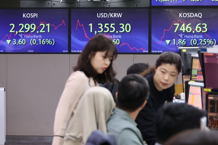 [시황] 코스피, 美 FOMC 경계감 장중 2300선 하회