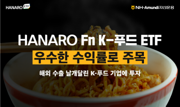 NH아문디 “HANARO Fn K-푸드 ETF, 3개월 수익률 16.6%”